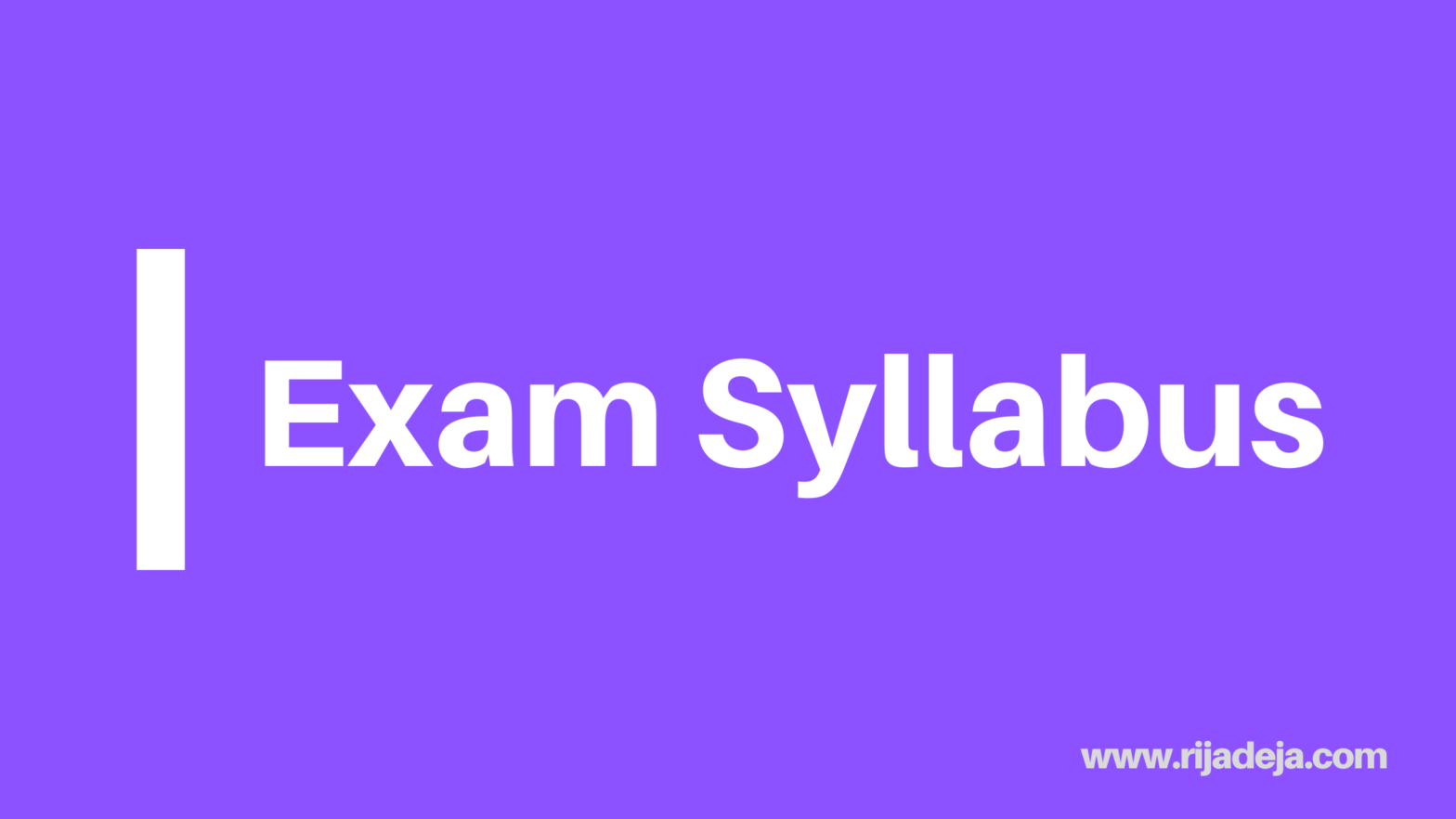Syllabus • RIJADEJA.com