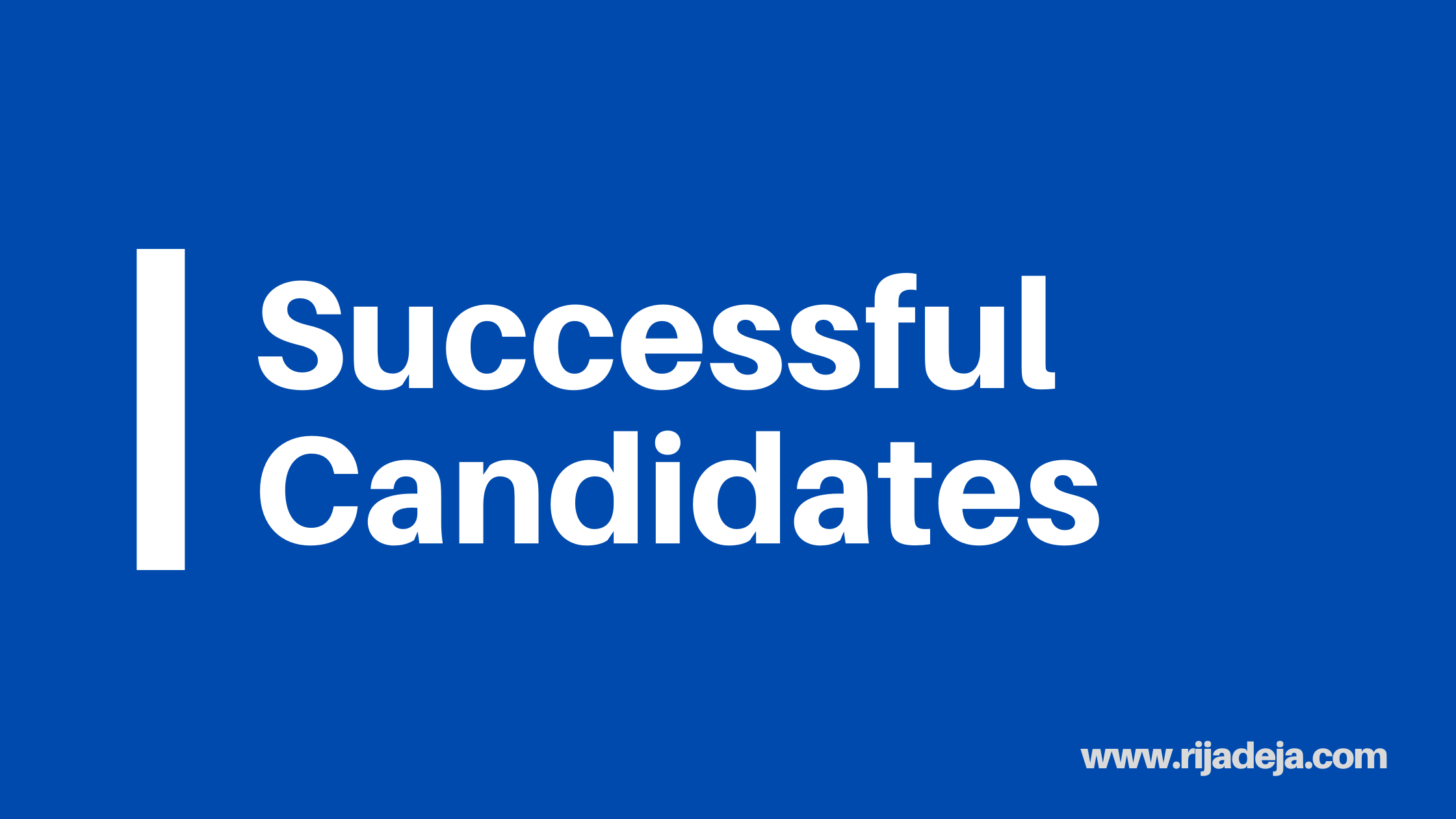 Successful Candidates List (Page 1) • RIJADEJA.com